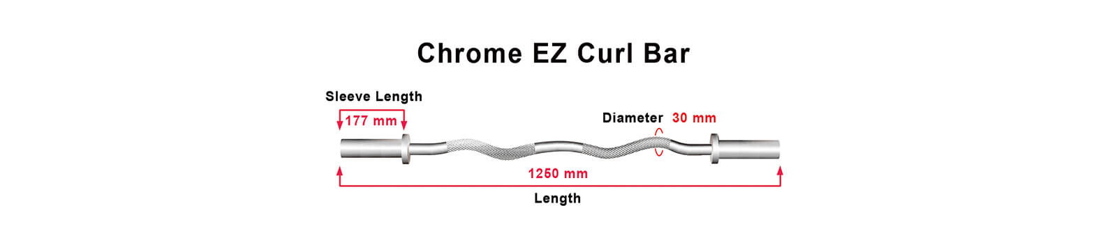 Chrome Curl Bar - Rebar